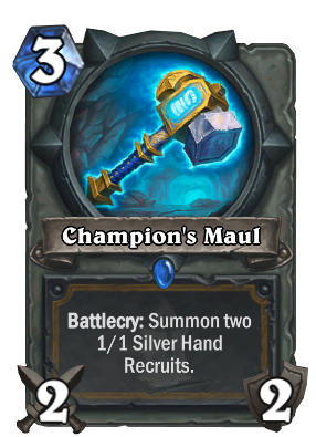 TIL Playing Champion's Maul while Sword of Justice is equipped gives ...